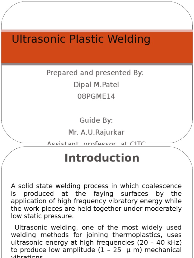 Ultrasonic Welding of Plastic Parts | PDF | Materials Science ...