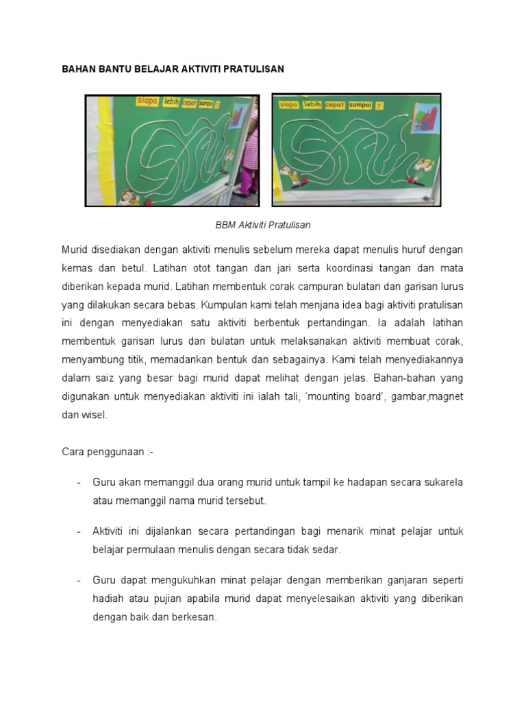 Aktiviti Pratulisan Menarik untuk Murid | PDF