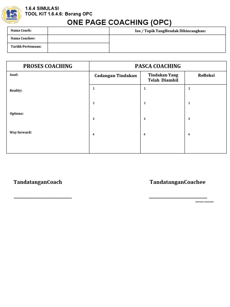 1.6.4 (6) - Borang OPC | PDF