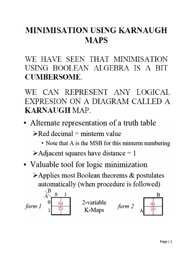DLD - Lecture # 6-K-MAP | PDF