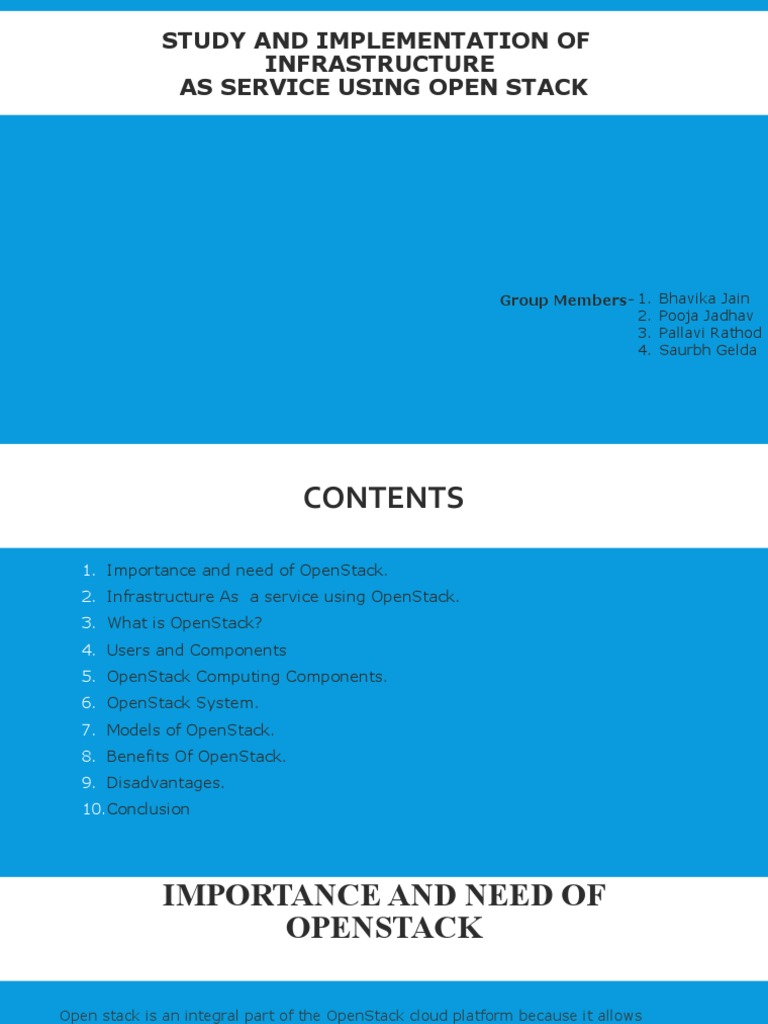 Infrastructure As A Service Using Stack | PDF | Open Stack | Cloud ...