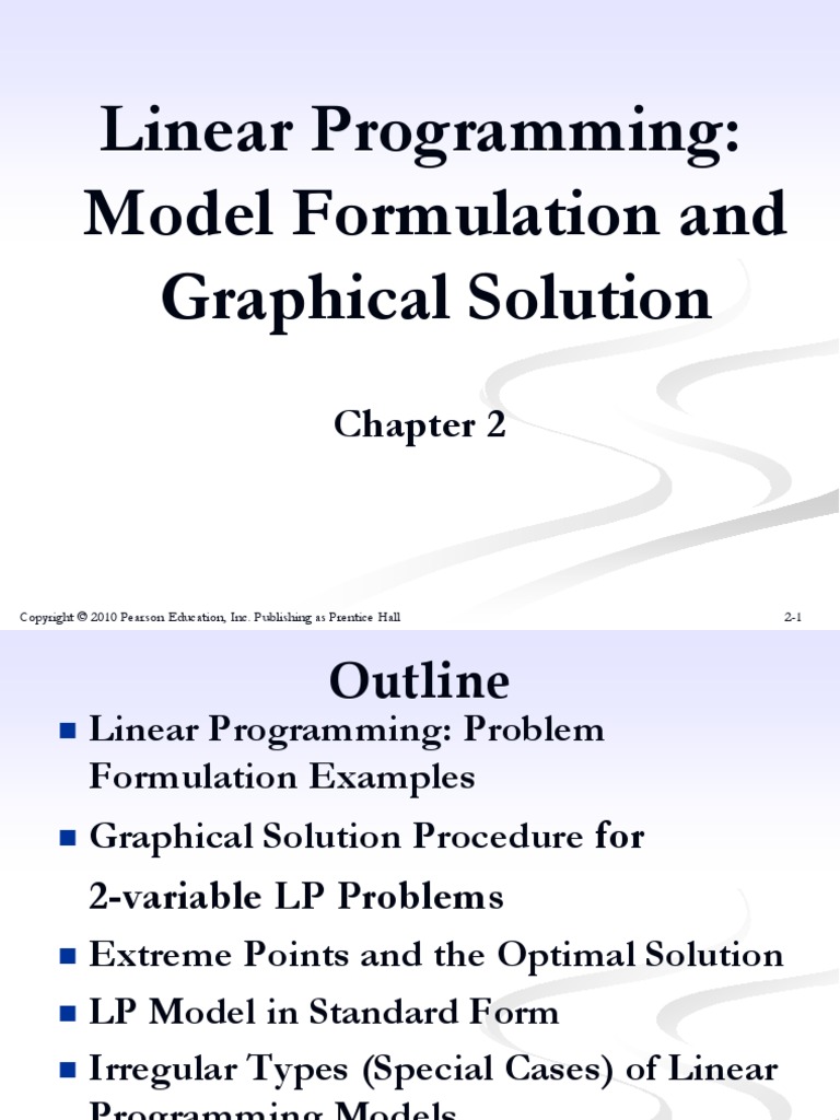 WEEK 2 - LP Formulation Examples and Graphical Solution | PDF | Linear ...