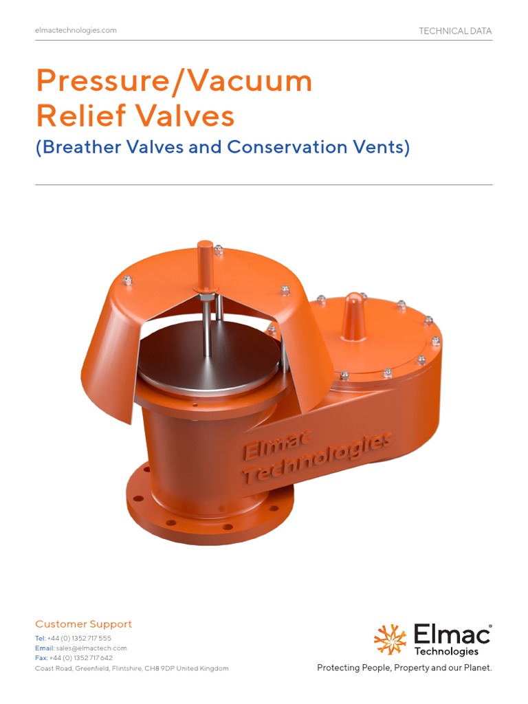 Pressure/Vacuum Relief Valves: (Breather Valves and Conservation Vents ...