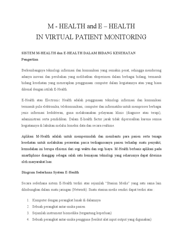 M Health And E Health Pdf