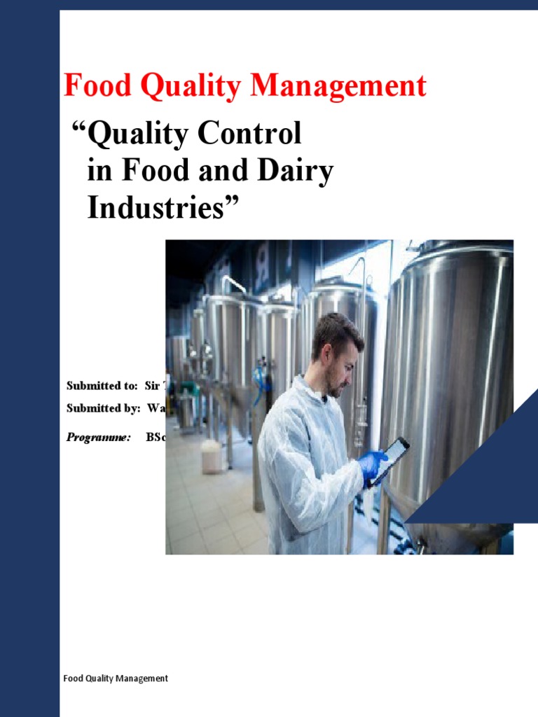 Food Quality Management 650 | PDF | Foods | Quality Assurance