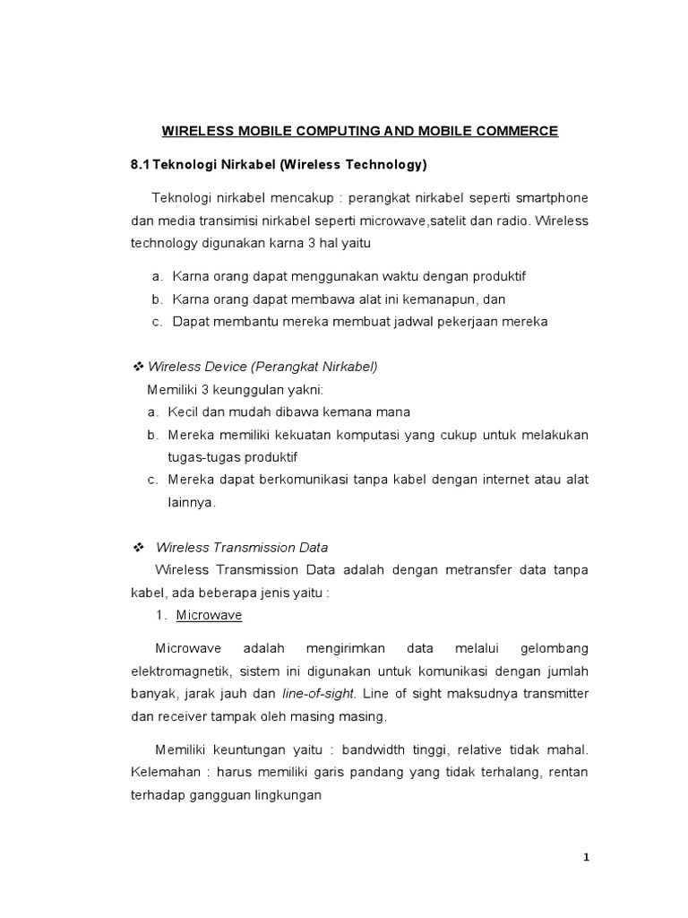 Wireless Mobile Computing and Mobile Commerce | PDF