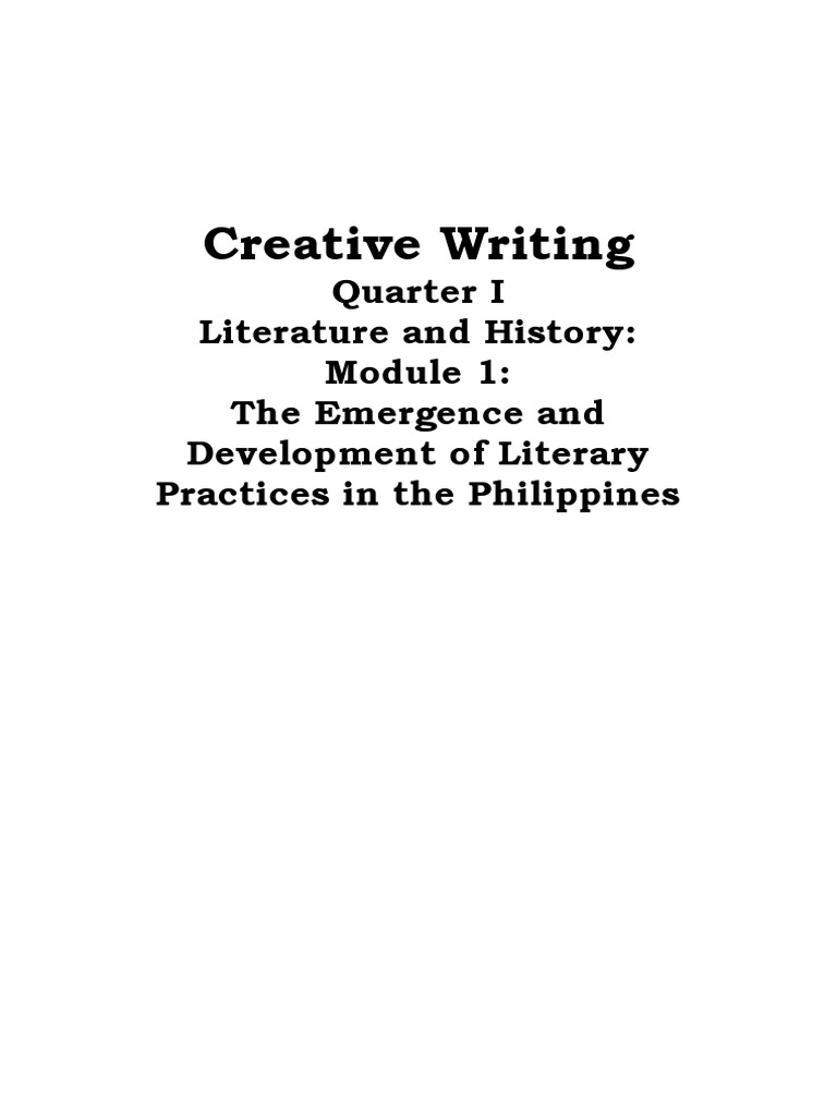 Creative Writing Module 1 Q1 | PDF | Career & Growth