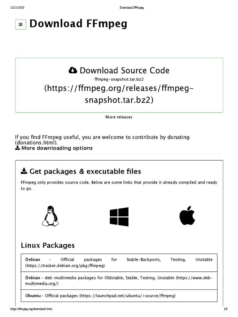 FFmpeg | PDF | Linux | Software Engineering