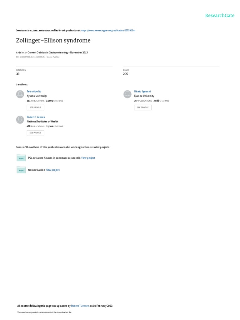Zollinger-Ellison Syndrome | PDF | Medical Imaging | Metastasis