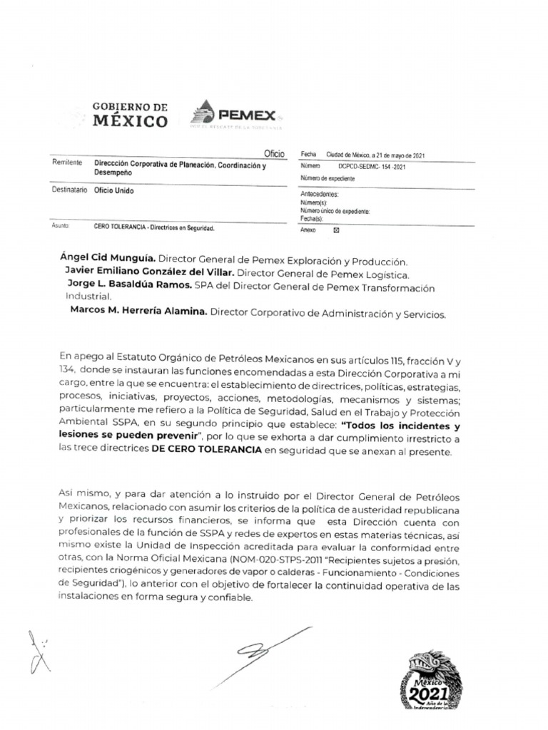 13 Directrices de Pemex | PDF