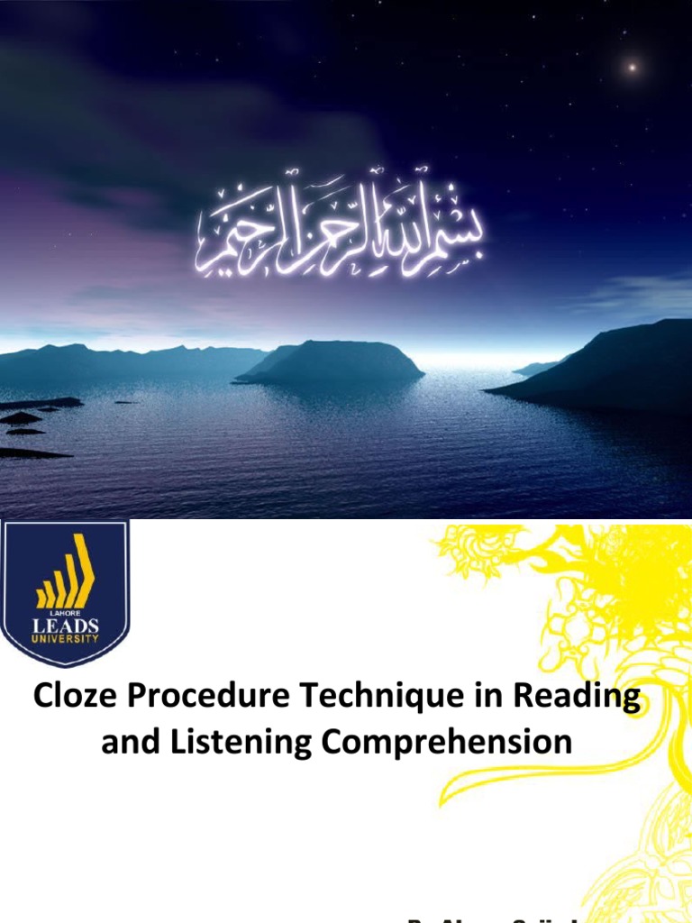 Cloze Procedure in Reading & Listening | PDF | Reading Comprehension ...