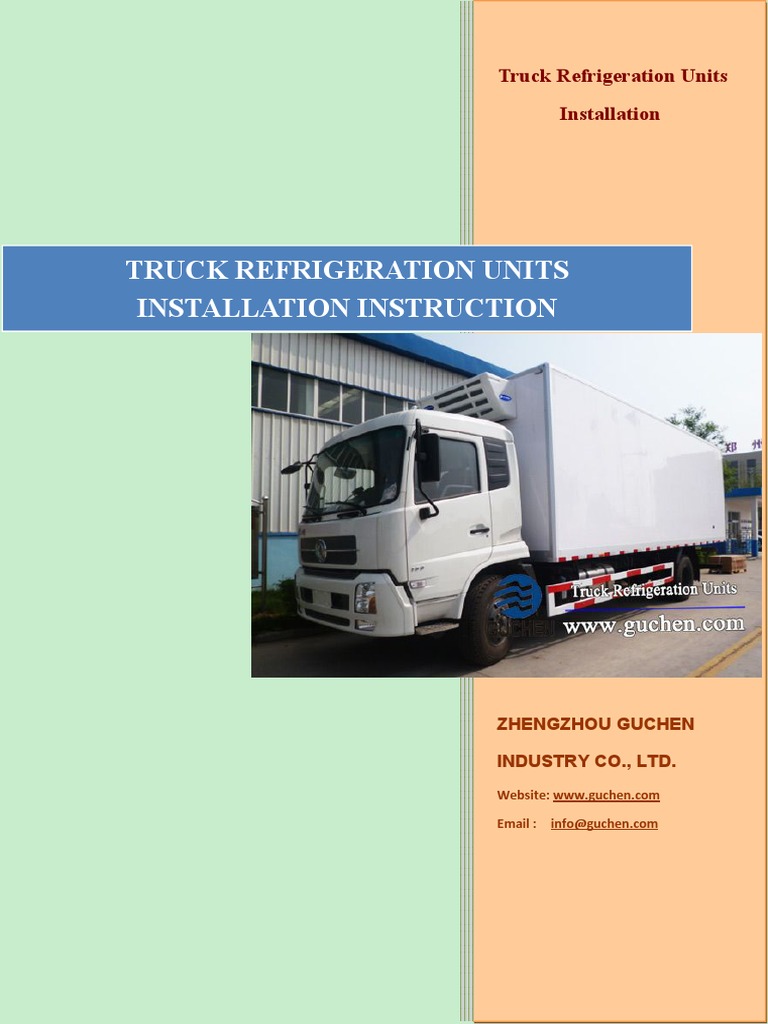 Truck Refrigeration Units Installation | PDF | Pipe (Fluid Conveyance ...