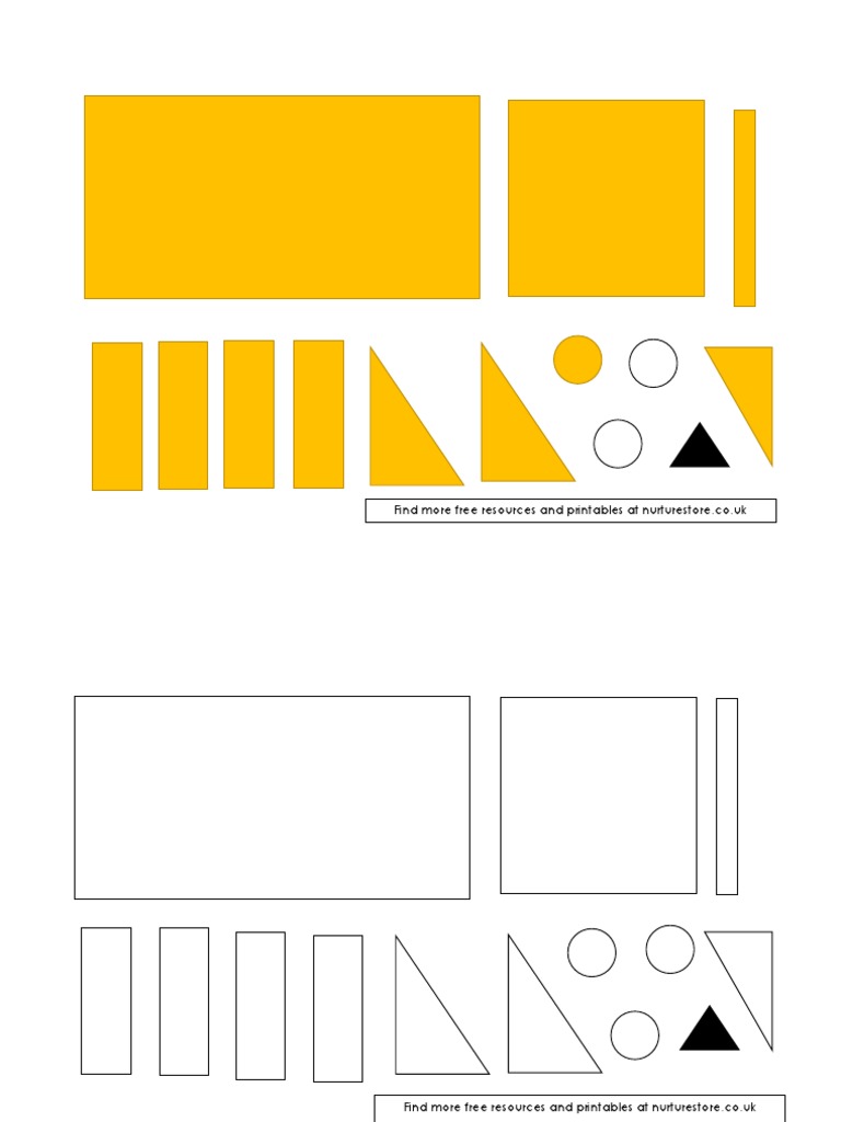 Shape Dog Craft Template Printable | PDF