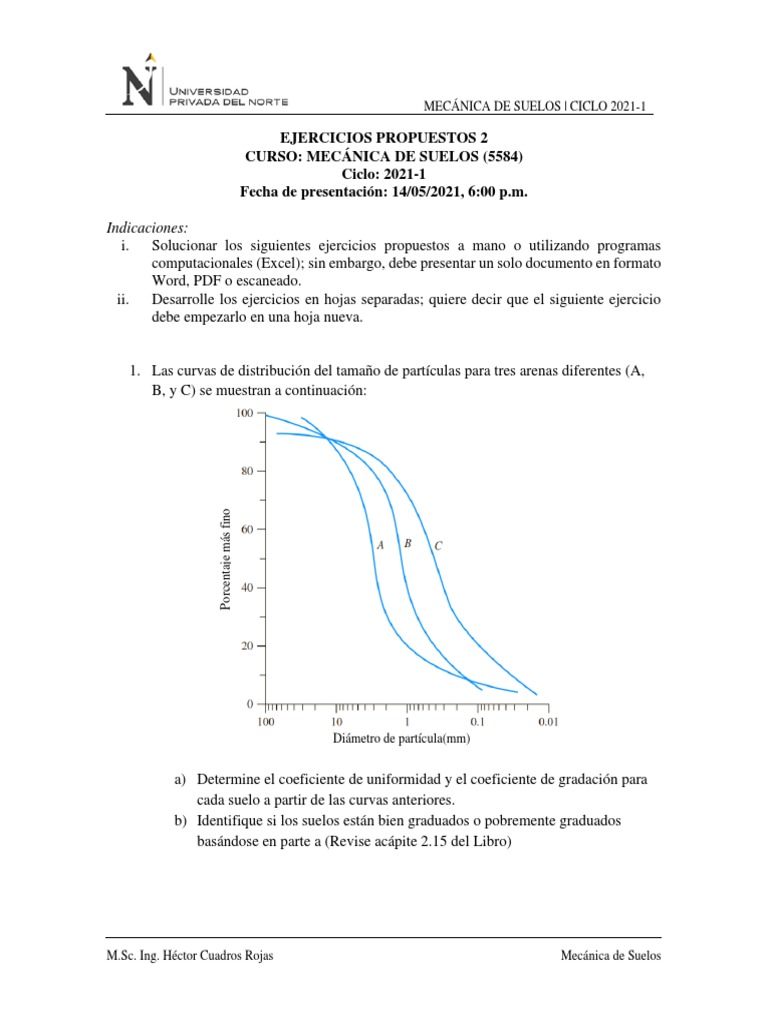 Ejercicios Propuestos 2 | PDF | Mecánica de suelos | Materiales naturales