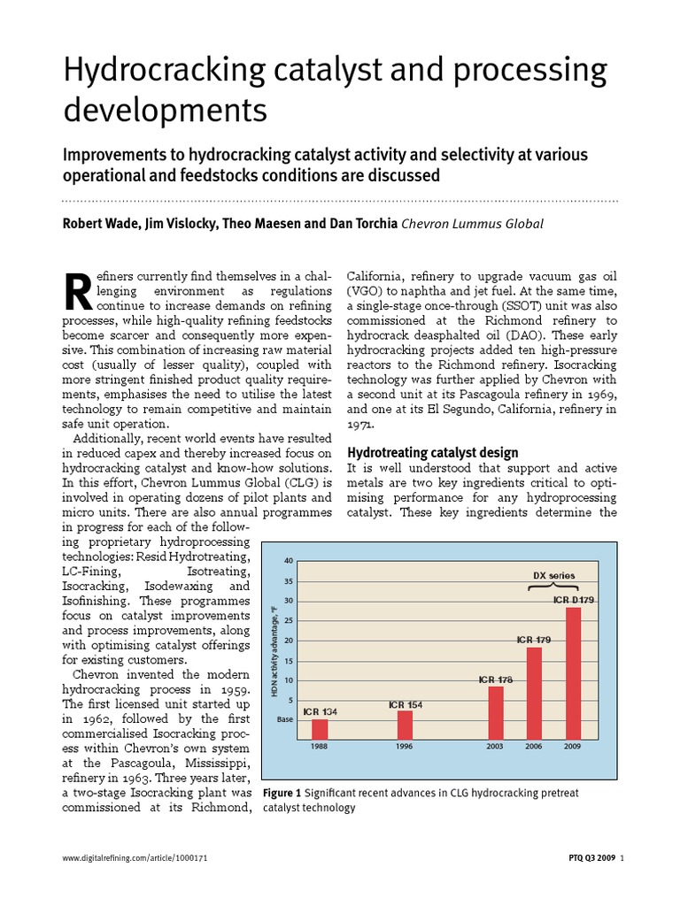Hydrocracking Catalyst and Processing Developments | PDF | Technology & Engineering