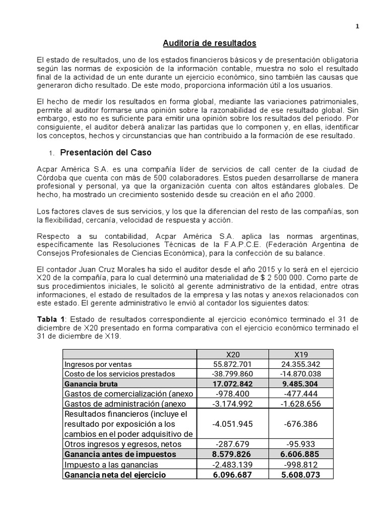 3-Auditoria de Resultados | PDF | Contabilidad | Auditoría