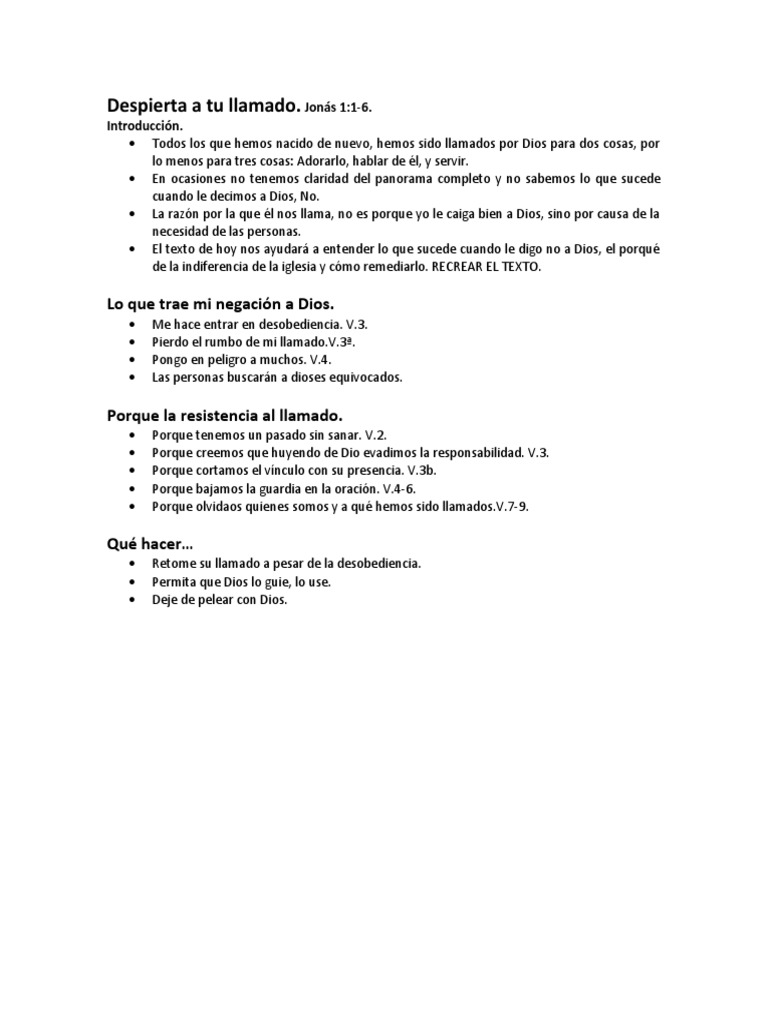 Despierta A Tu Llamado | PDF