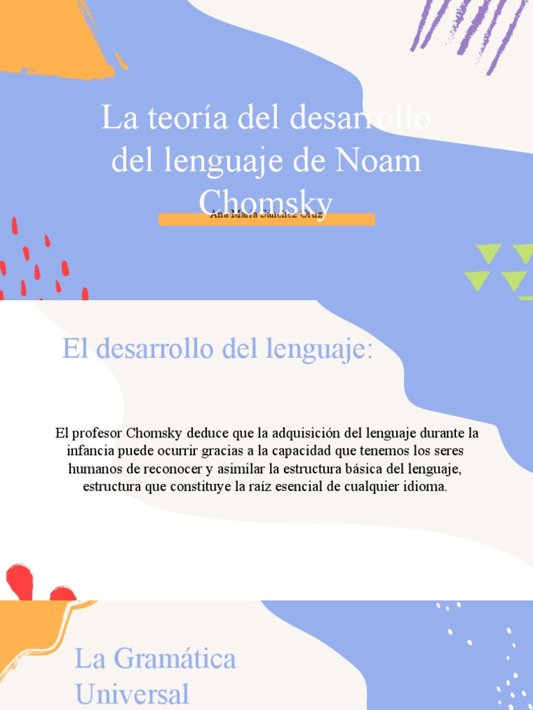 La teoría del desarrollo del lenguaje de Noam Chomsky | PDF