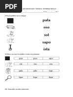 Actividad Refuerzo - Letra M - L - P | PDF