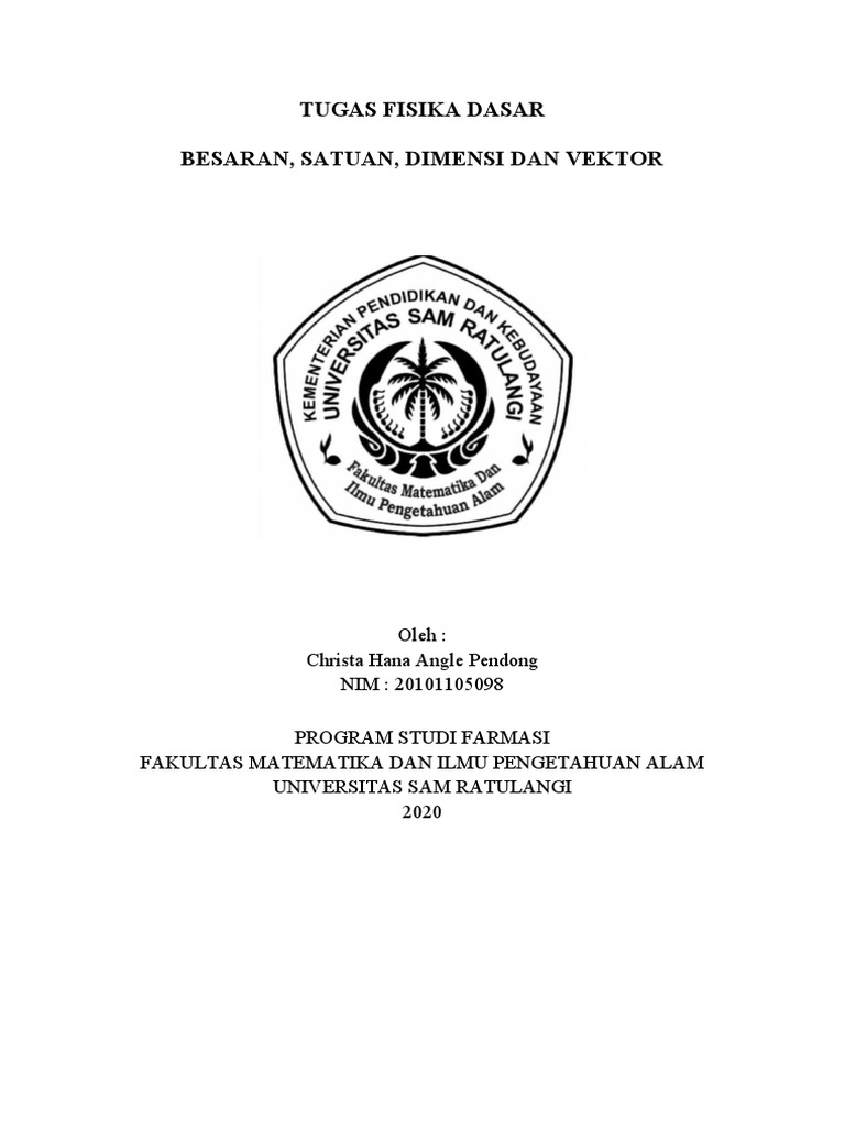 Christa Hana A. Pendong - TUGAS FISIKA DASAR | PDF