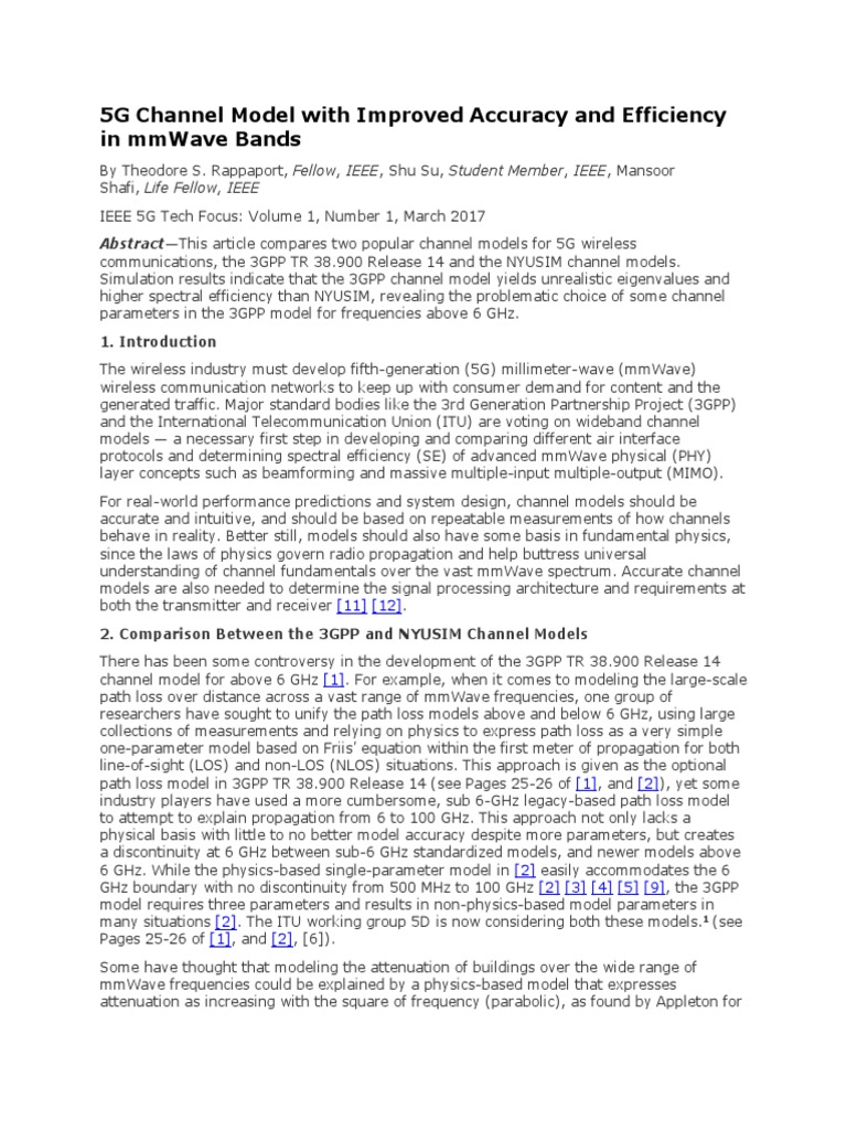5G Channel Model With Improved Accuracy and Efficiency in Mmwave Bands ...