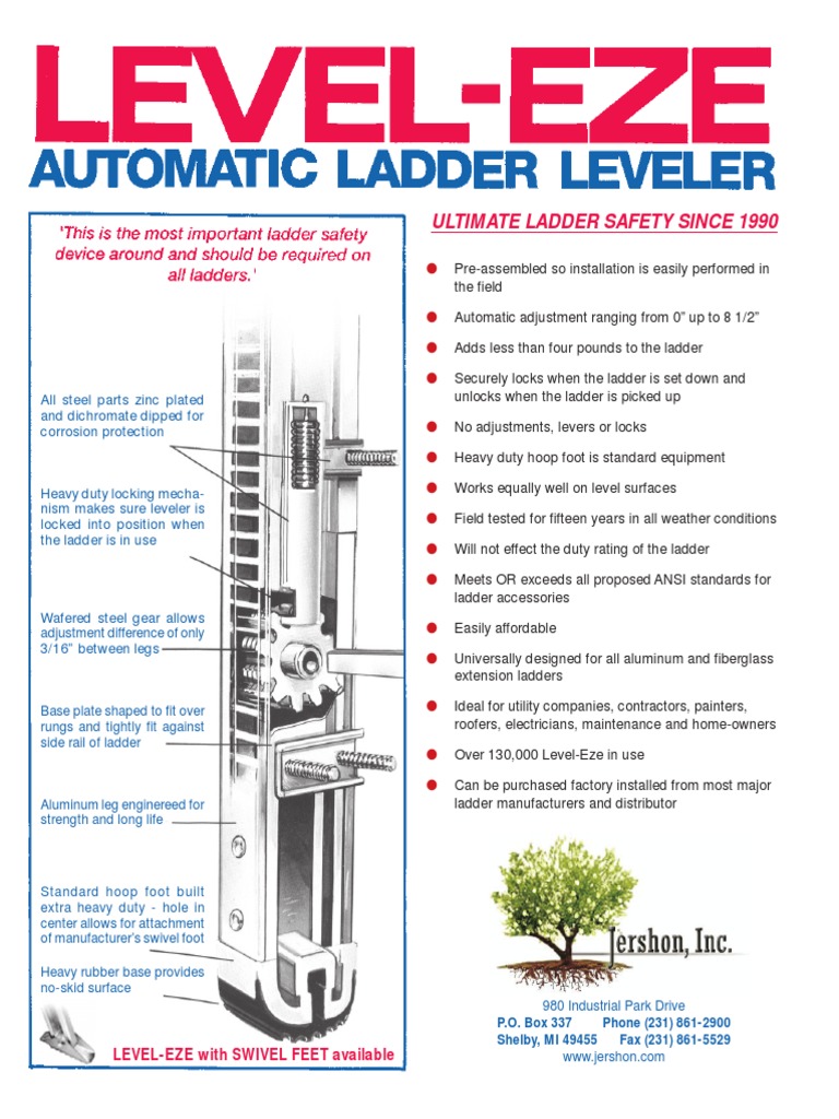 Level-Eze Ladder Leveler Overview | PDF | Ladder | Manufactured Goods
