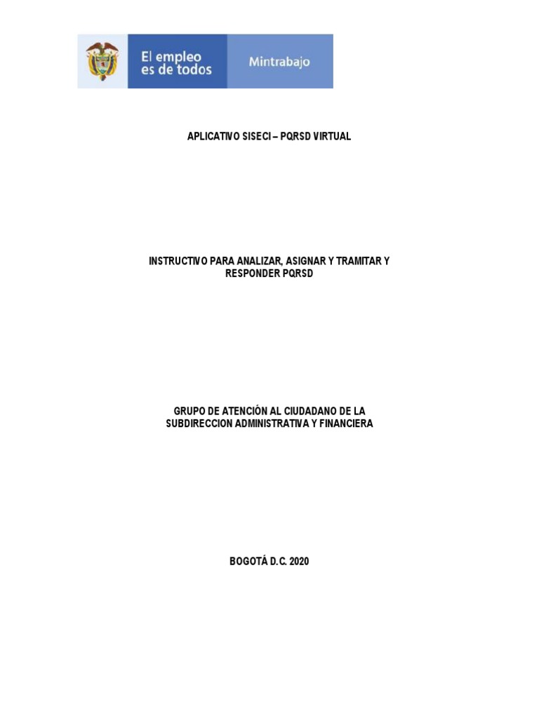 Instructivo SISECI para PQRSD | PDF | Informática | Informática y tecnología de la información