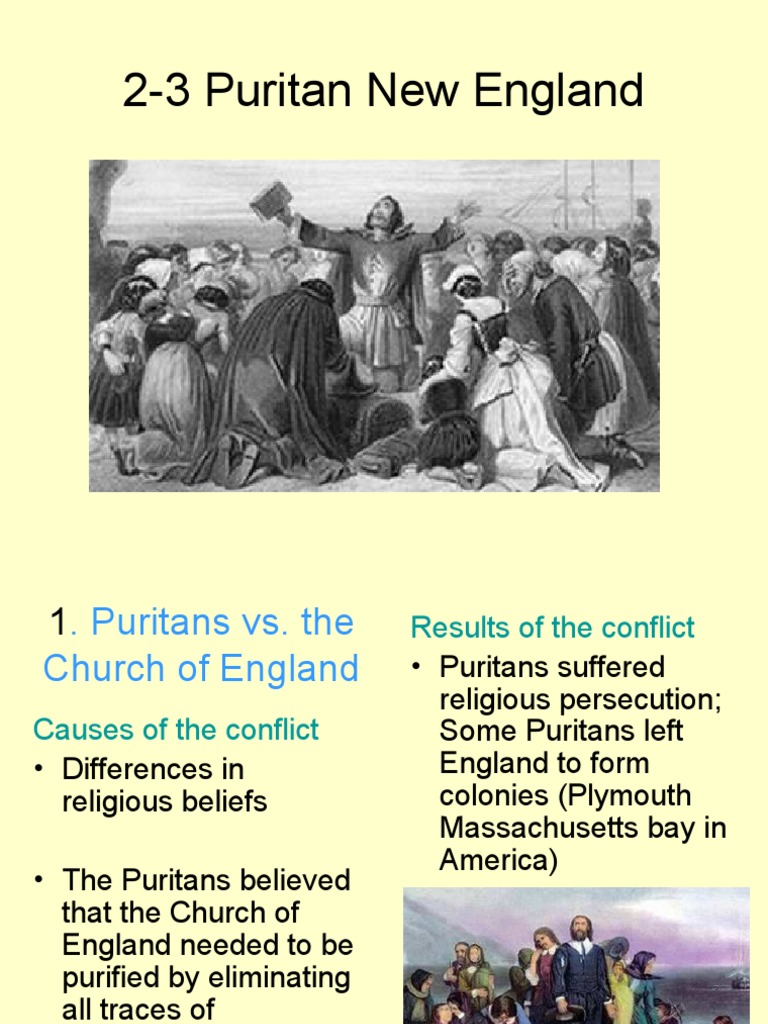 2-3 Puritan New England | PDF | Puritans | Massachusetts Bay Colony