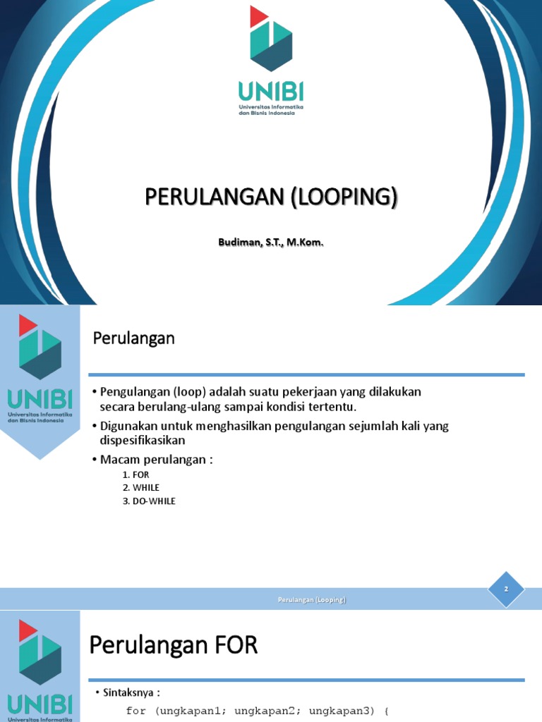 5 Perulangan Looping | PDF