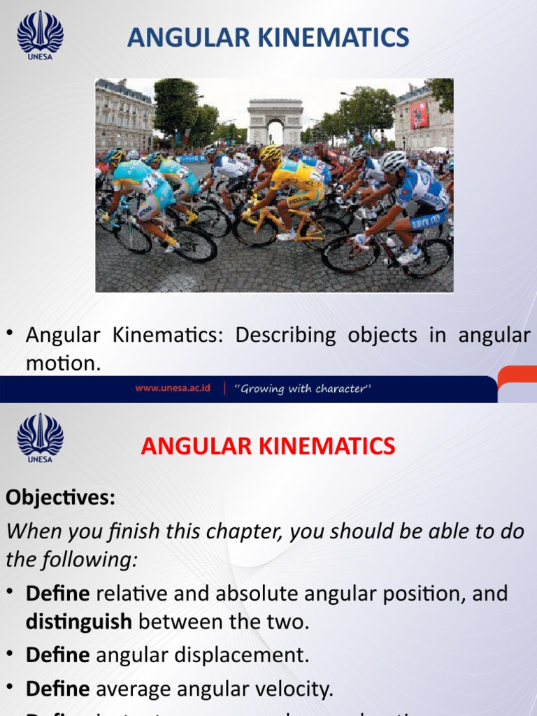 Angular Kinematics: Describing Objects in Angular Motion | PDF | Acceleration | Angle