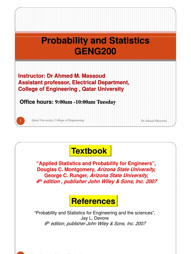 Probability and Statistics - Chapter - 2 - Handouts | PDF | Experiment ...
