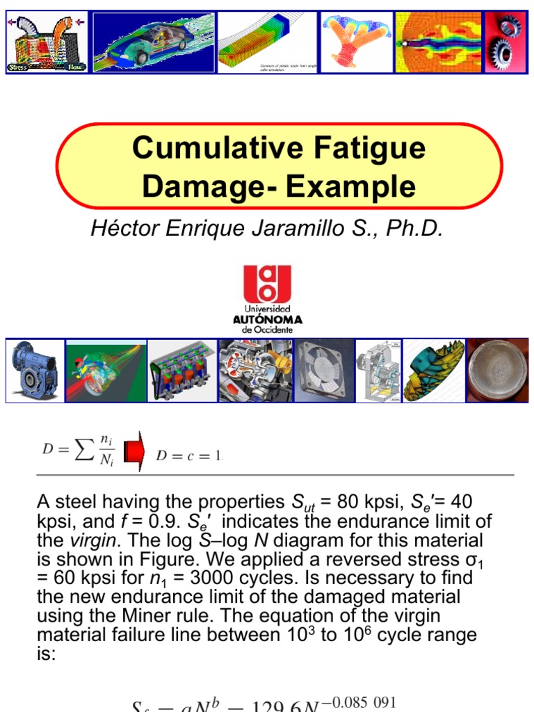 6b Cumulative Fatigue Damage Example | PDF | Fatigue (Material ...