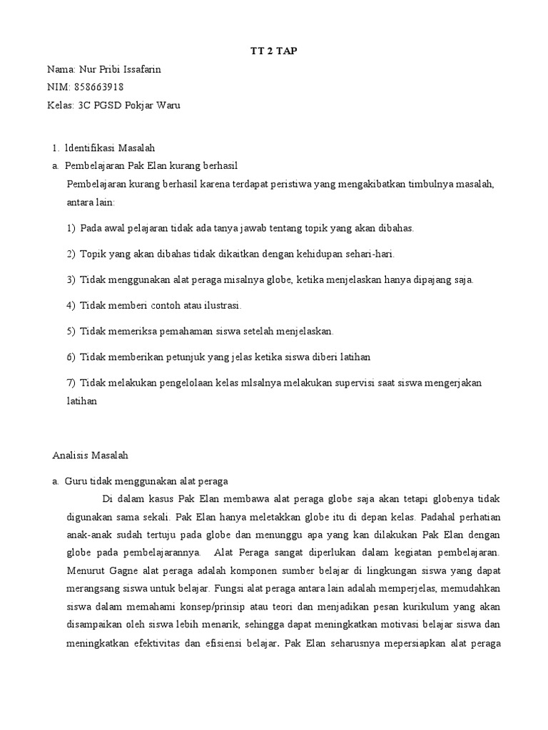 TT2 Tap Pak Elan | PDF | Karier & Perkembangan | Seni & Disiplin Bahasa