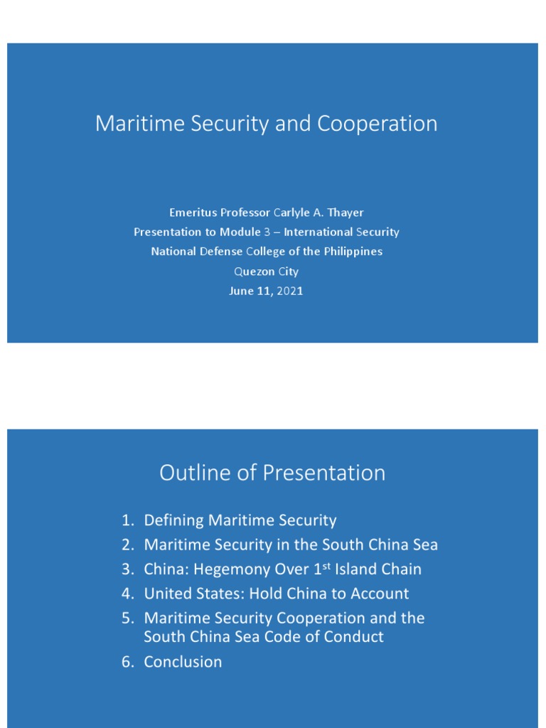 Thayer Maritime Security and Cooperation | PDF | People's Liberation ...