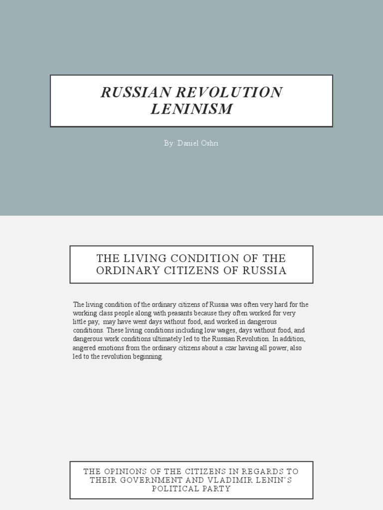 Russian Revolution: Lenin vs. Stalin | PDF | Vladimir Lenin | Joseph Stalin