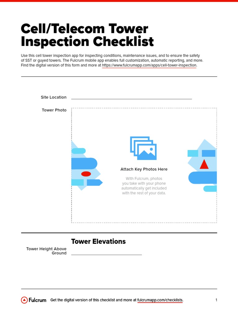 Cell/Telecom Tower Inspection Checklist | PDF | Incandescent Light Bulb ...