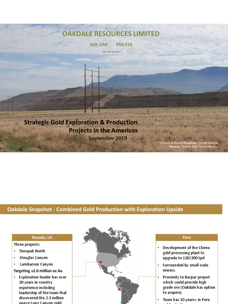 Strategic Gold Exploration & Production Projects in the Americas ...