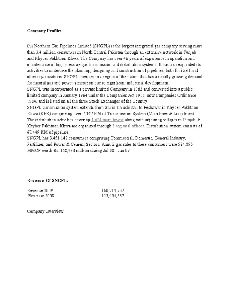 SNGPL | PDF | Economies | Business