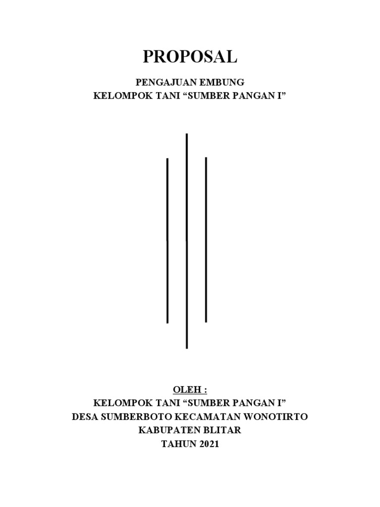 Proposal Embung Sumber Pangan 1 | PDF