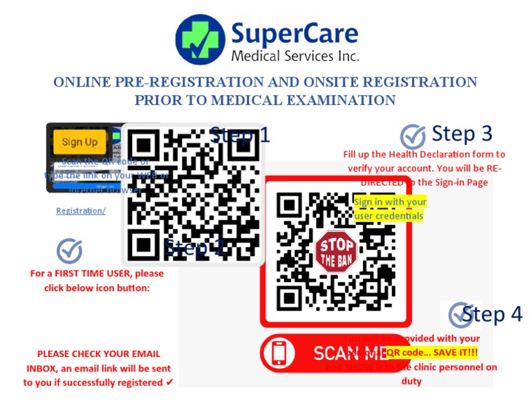 Supercare Medical Exam Registration Guide | PDF | Finance & Money ...
