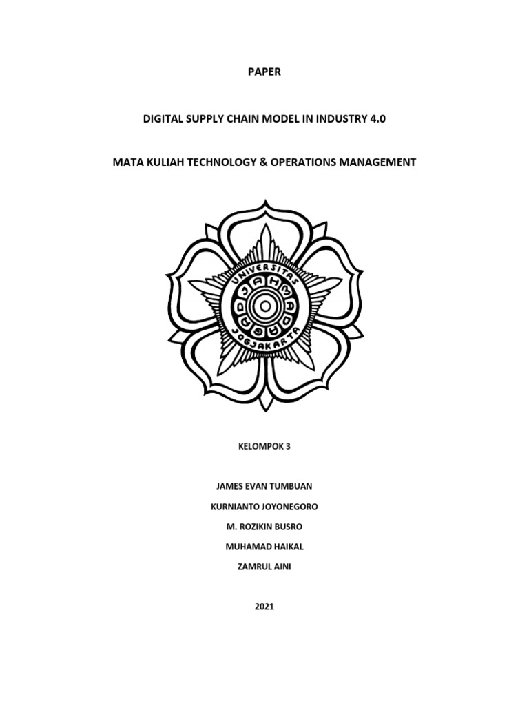Paper Kelompok 3-Digital Supply Chain Model in Industry 4.0-TOM | PDF