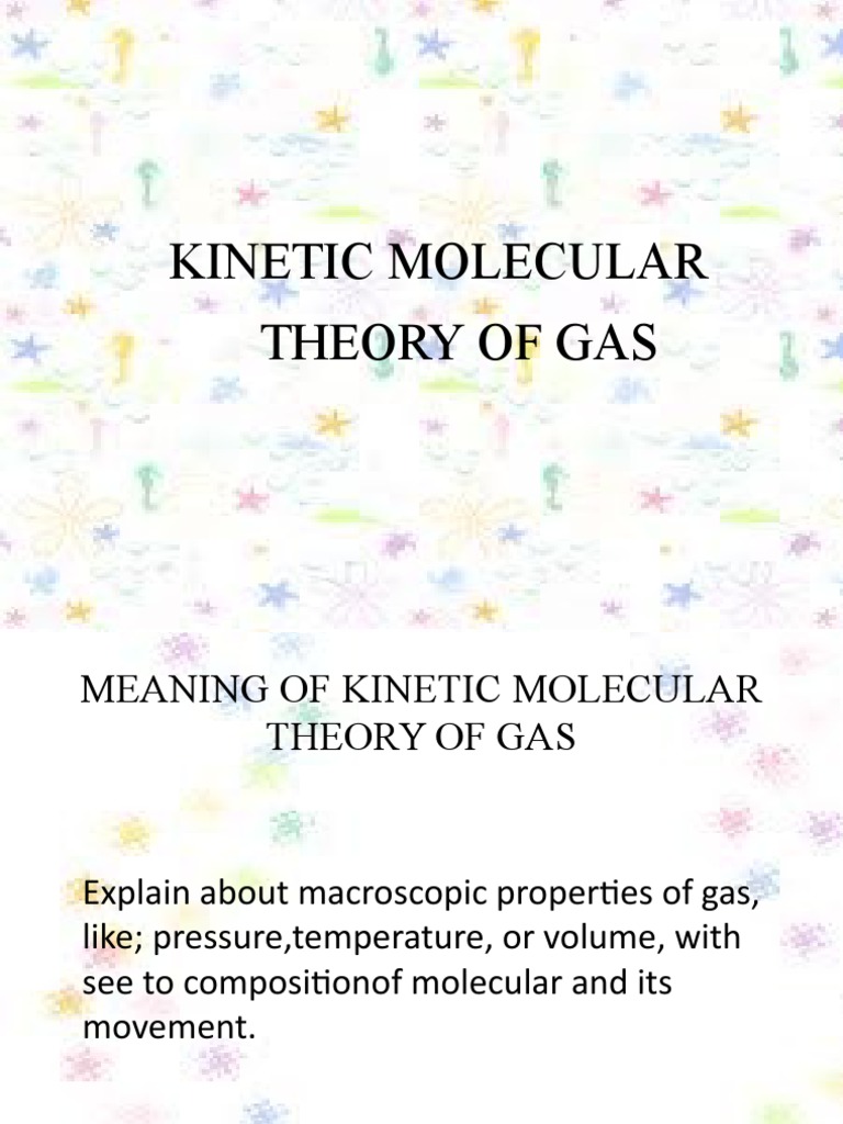 Kinetic Molecular Theory of Gases | PDF | Gases | Diffusion