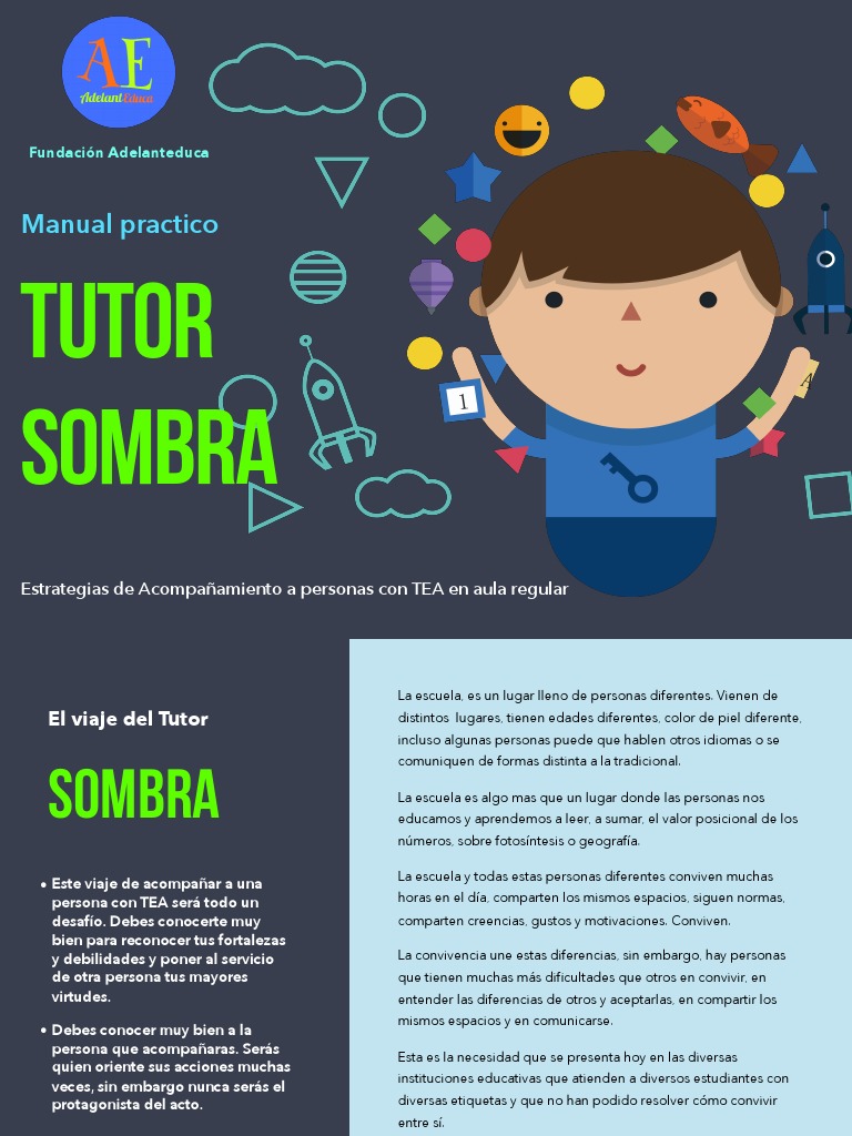 Manual Tutor Sombra | PDF | Espectro autista | Comportamiento