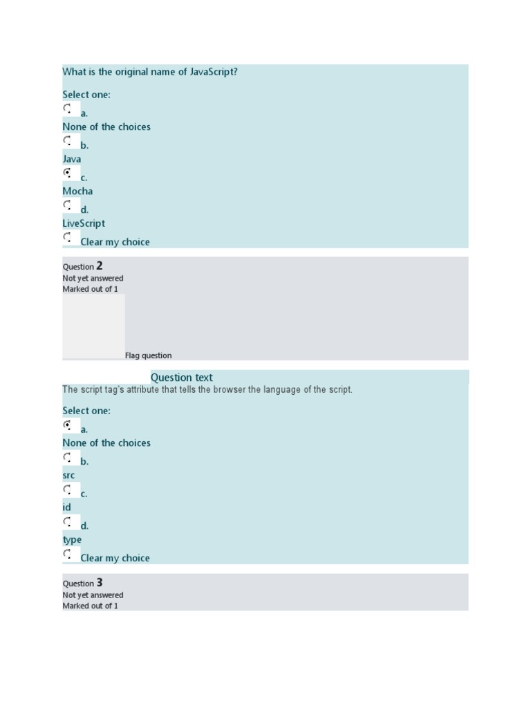 Quiz Answer Web | PDF | Dynamic Web Page | Java Script