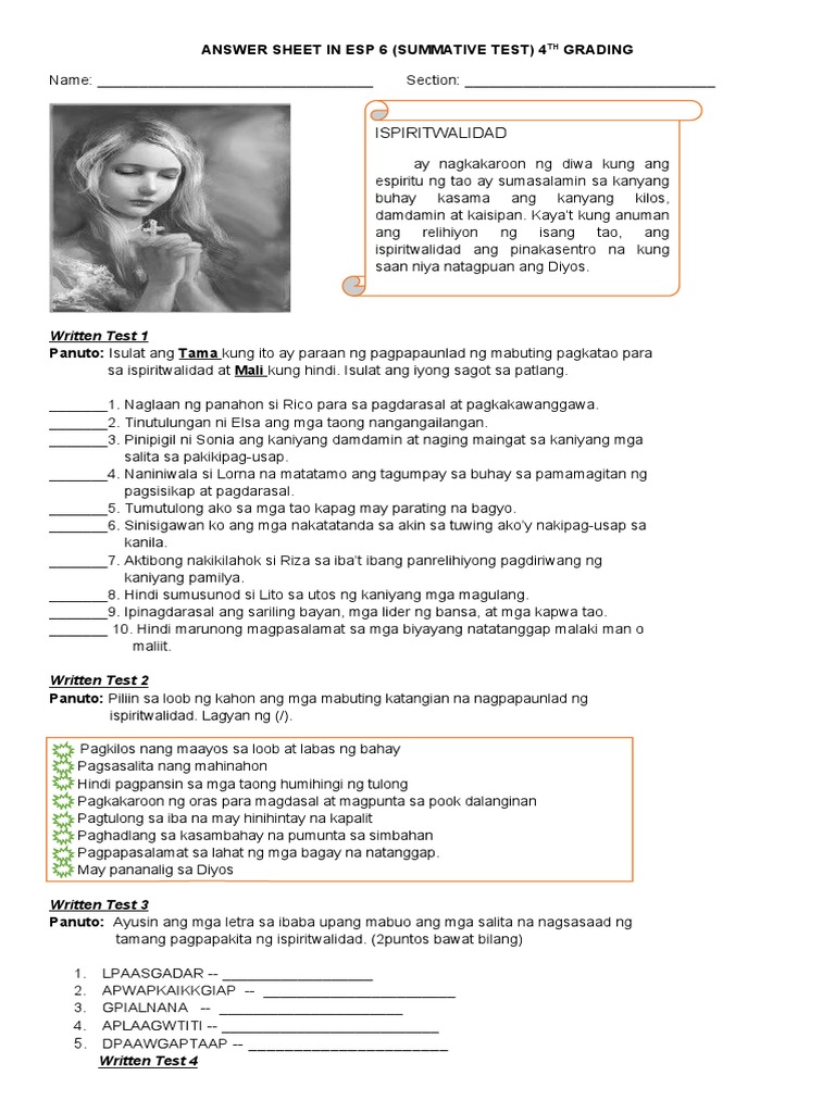Esp Answer-Sheet-In-Esp | PDF