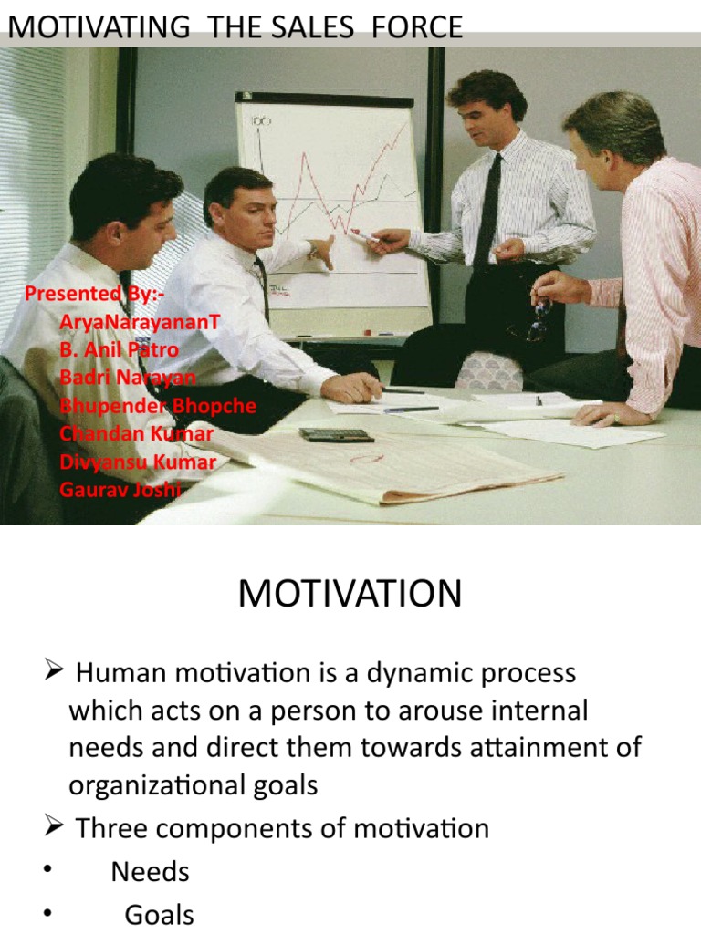 Sales Force Motivation Strategies | PDF | Motivation | Motivational