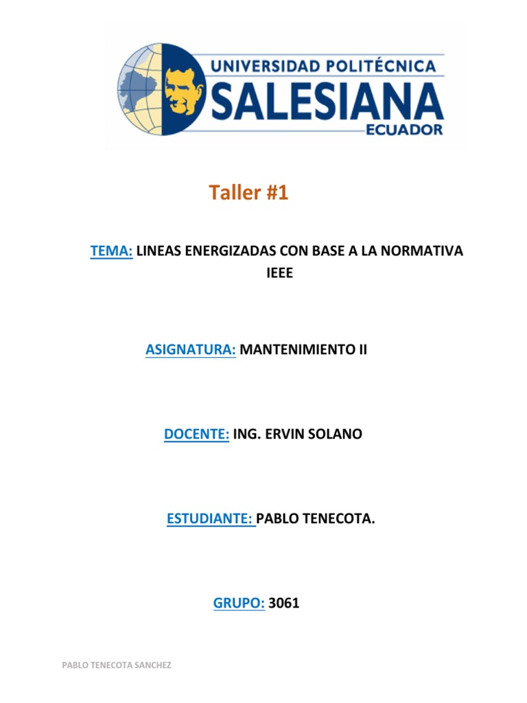 Normativa IEEE 516 para Mantenimiento Energizado | PDF | voltaje ...