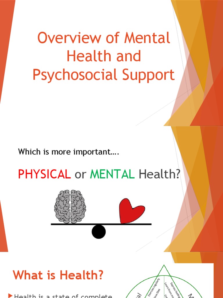 Overview of Mental Health and Psychosocial Support | PDF | Psychosocial ...
