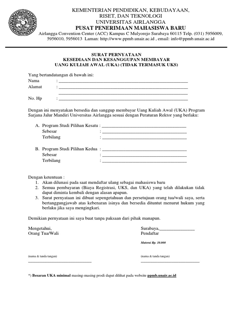 Form Uka Sarjana | PDF