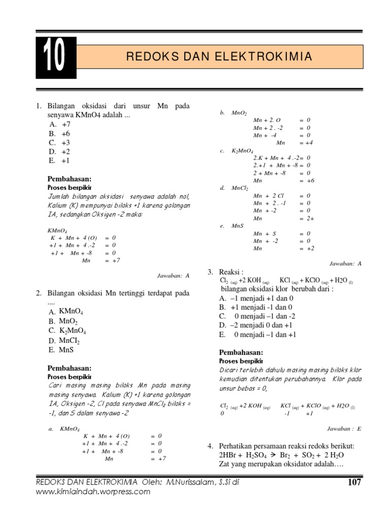 10 Redoks Dan Elektrokimia | PDF